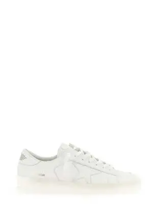 GOLDEN GOOSE Stardan Leather Lace Up Sneakers - White