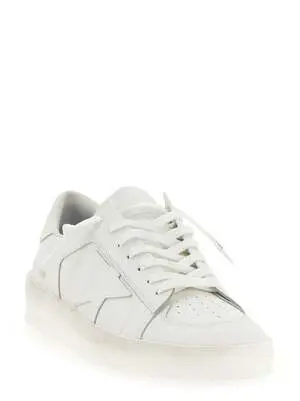 GOLDEN GOOSE Stardan Leather Lace Up Sneakers - White