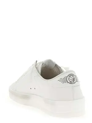 GOLDEN GOOSE Stardan Leather Lace Up Sneakers - White