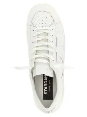 GOLDEN GOOSE Stardan Leather Lace Up Sneakers - White