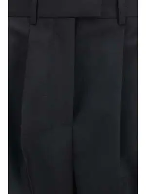 Givenchy Double-pleat Wool And Mohair Trousers - Black