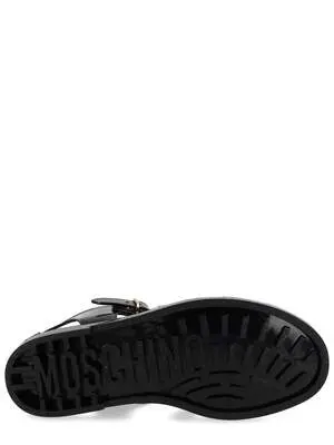 Moschino Jelly Sandals With Gold Tone Logo