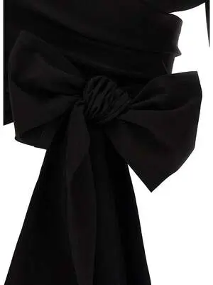 Dolce & Gabbana Stretch Fabric Cropped Top With Bow Detail