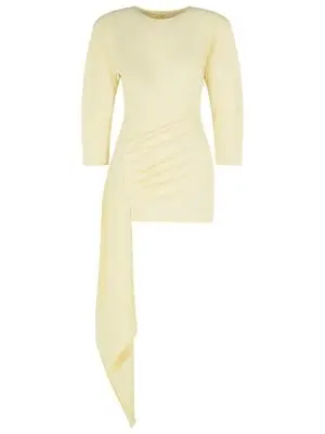 Andamane The Attico Asymmetrical Crêpe Curled Mini Dress