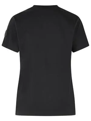 Moncler Cotton T-shirt With Contrast Print And Logo Patch