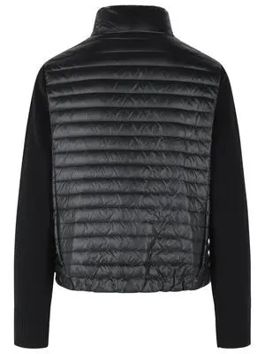 Moncler Padded Virgin Wool Cardigan With Zip Closure