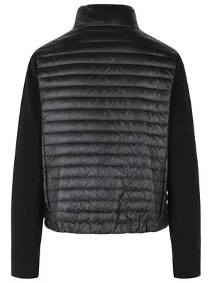 Moncler Padded Virgin Wool Cardigan With Zip Closure
