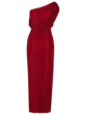 SELF-PORTRAIT Draped Rhinestone Dress
