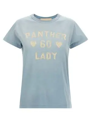Valentino Garavani Panther Lady Print Cotton T-shirt - Blue