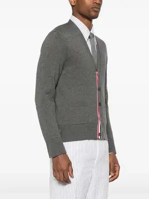Thom Browne V-neck Cardigan - Gray