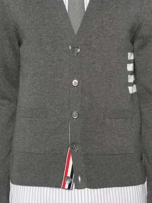 Thom Browne V-neck Cardigan - Gray