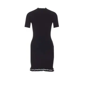Alexander Wang Logo Ribbed Half-zip Dress