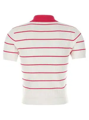 Dsquared2 Striped Ribbed Polo Shirt