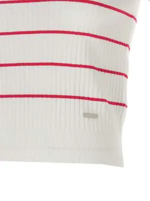 Dsquared2 Striped Ribbed Polo Shirt