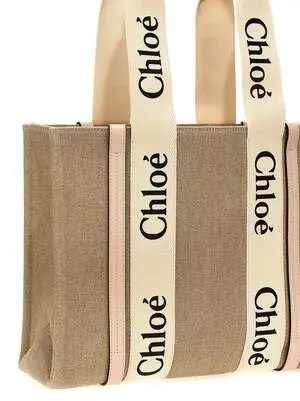 Chloé Woody Medium' Shopping Bag - Pink