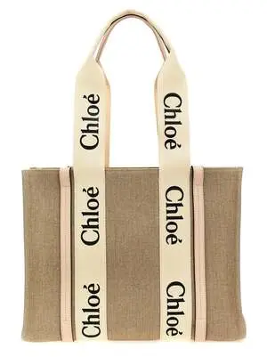 Chloé Woody Medium' Shopping Bag - Pink