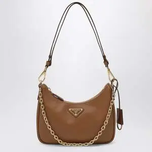 Prada PRADA Saffiano Leather Mini Bag Brown