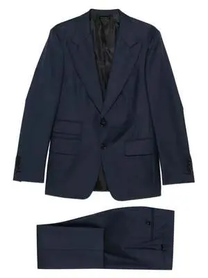 TOM FORD Shelton Single-breasted Wool Suit - Blue