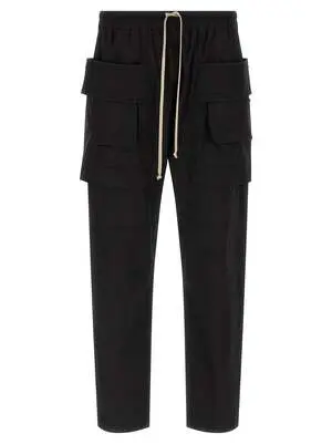 Rick Owens Creatch Cargo Drawstring Pants - Black
