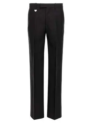 Burberry Tailored Virgin Wool And Silk Blend Trousers - Black