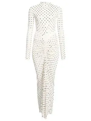 Alaïa Draped Fluid Strass Jersey Dress - Multicolor