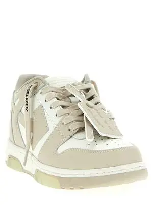 Off-White Out Of Office" Leather Sneakers - Cream