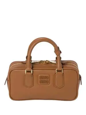 Miu Miu Arcadie Regular Leather Bag - Brown