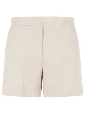 Max Mara Max Mara Landa Linen Mat Shorts Cream