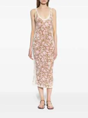 DIESEL® M-blom Floral Ribbed Midi Dress - Multicolor