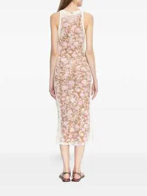 DIESEL® M-blom Floral Ribbed Midi Dress - Multicolor