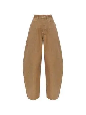 Jacquemus Wide-leg Pleated Jeans - Brown