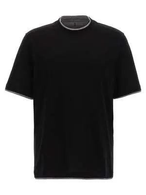 Brunello Cucinelli Double Hem T-shirt - Black