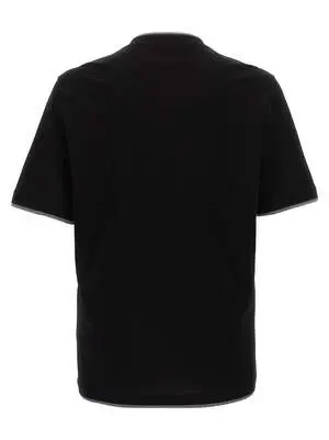 Brunello Cucinelli Double Hem T-shirt - Black