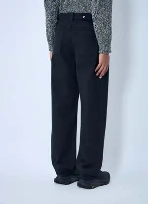 Stone Island Wide-leg Five-pocket Denim Trousers - Black