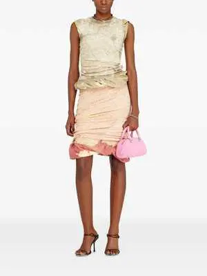 DIESEL® Floral Print Ruffled Cotton Skirt - Multicolor