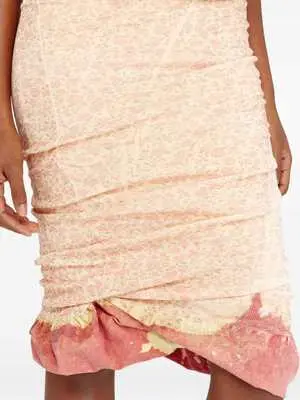 DIESEL® Floral Print Ruffled Cotton Skirt - Multicolor