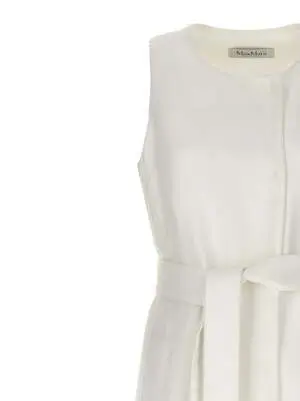 Max Mara Aureo Maxi Waistcoat - White