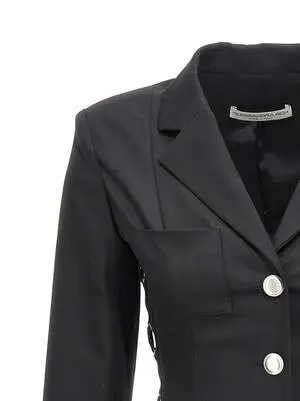 Alessandra Rich Single-breasted Lace-up Blazer