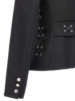 Alessandra Rich Single-breasted Lace-up Blazer