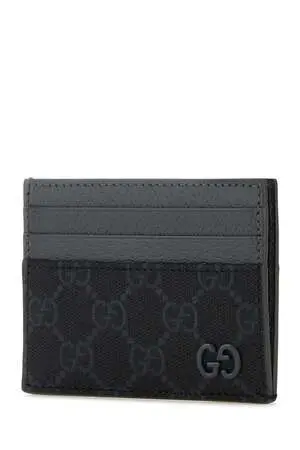 Gucci Gg Fabric And Leather Card Holder - Multicolor