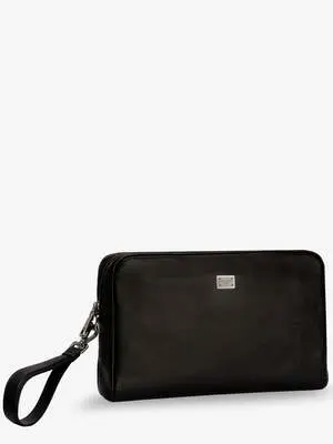 Dolce & Gabbana Leather Handheld Bag With Zip Closure