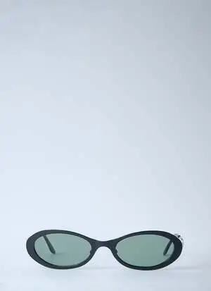 Our Legacy Oval Sunglasses With Tinted Lenses - Black
