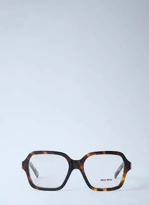 Miu Miu Square Optical Eyeglasses - Brown