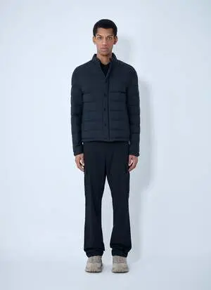 Moncler Quilted Puffer Jacket With Stand Collar - Black