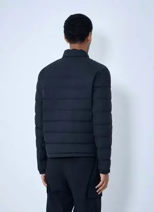 Moncler Quilted Puffer Jacket With Stand Collar - Black