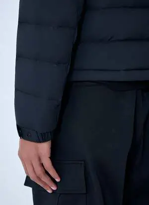 Moncler Quilted Puffer Jacket With Stand Collar - Black