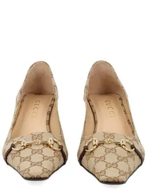 Gucci Vittoria Monogram Heels - Brown