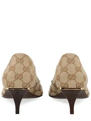 Gucci Vittoria Monogram Heels - Brown