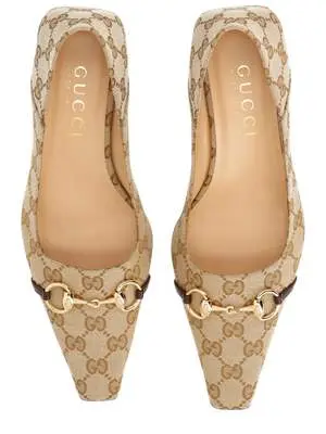 Gucci Vittoria Monogram Heels - Brown