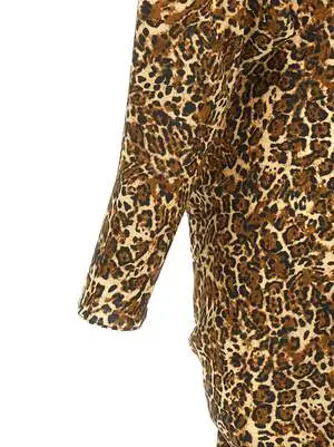 Isabel Marant Étoile Cleora Leopard Print Stretch Silk Dress - Multicolor